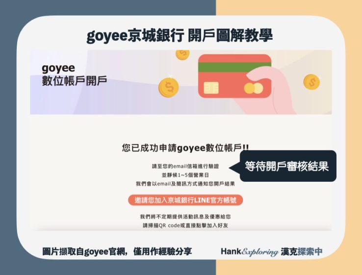 京城銀行數位帳戶 goyee開戶教學，申辦到網銀使用全圖解 - 新手理財的領路者